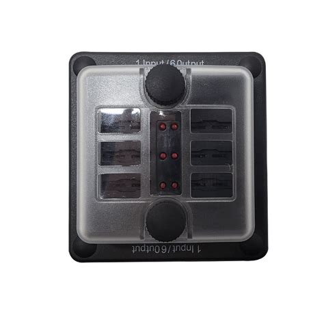 6 Way Marine Auto Fuse Box Waterproof Led Indicator