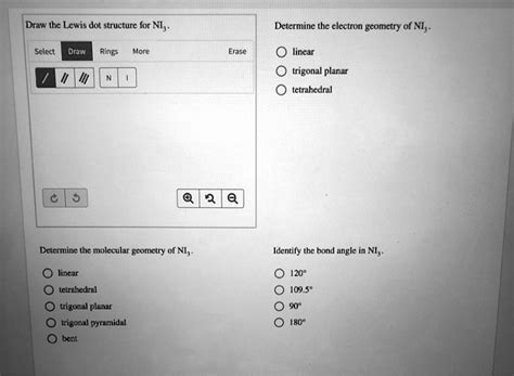 Draw Thc Lewis Dot Structure For Nldetermine The Ele Solvedlib
