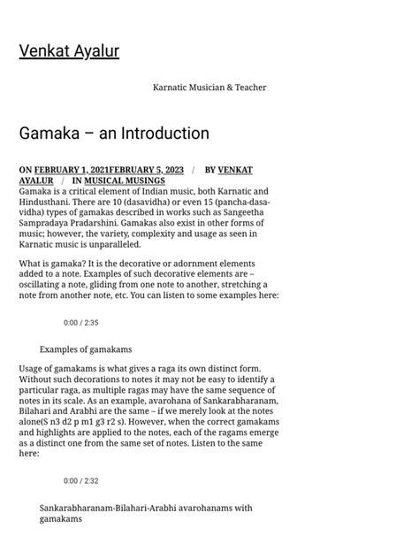 gamaka an introduction venkat ayalur download free pdf musicology