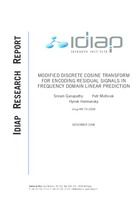 Pdf Improved Fdlp Codec With Mdct Encoding