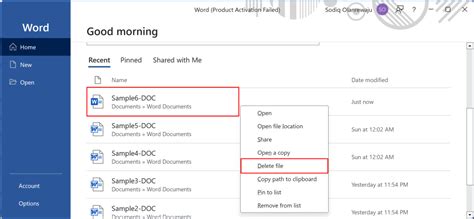 How To Delete A Microsoft Word Document Or File