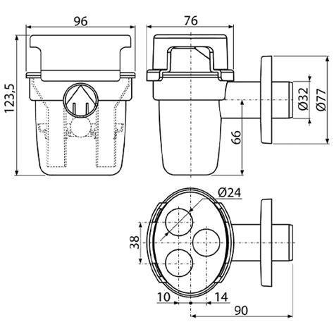Сифон для сбора конденсата AlcaDrain (AlcaPlast) AKS5 (AG210401232 ...