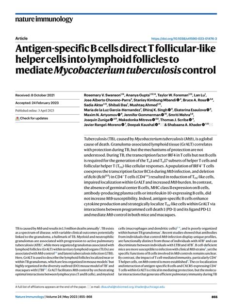 Pdf Antigen Specific B Cells Direct T Follicular Like Helper Cells Into Lymphoid Follicles To