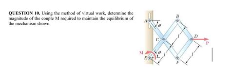 solved question 10 ﻿using the method of virtual work