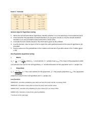 General Steps For Hypothesis Testing Formulas And Decision Rules Course Hero
