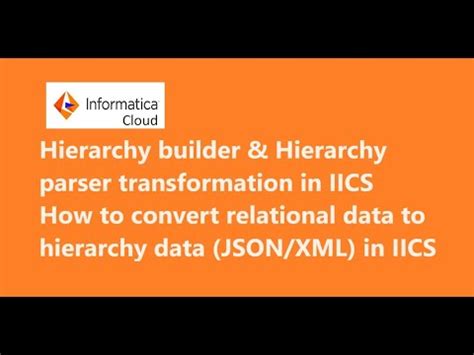hierarchy builder transformation in IICS | Hierarchy schema,Hierarchy Parser #informatica #iics ...