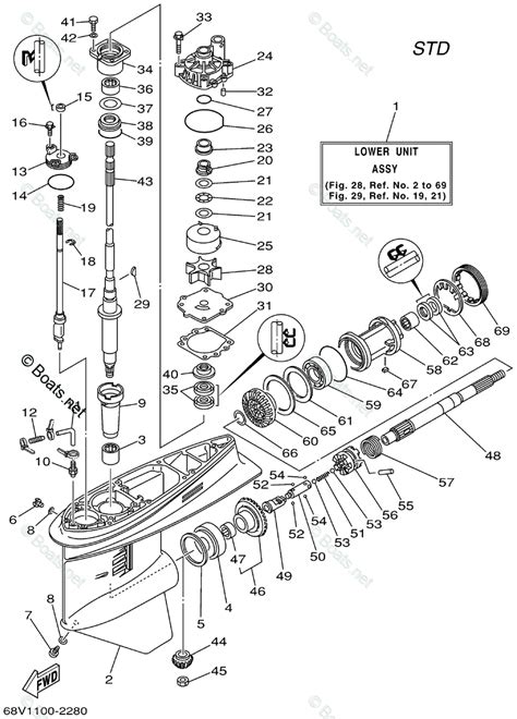 Yamaha Outboard 2002 Oem Parts Diagram For Lower Casing Drive 1 F115