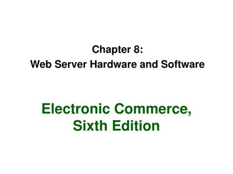 PPT Chapter Web Server Hardware And Software PowerPoint Presentation ID