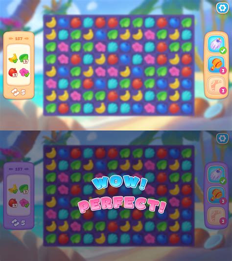 Game Ui Design And Art For Tropicmania Behance