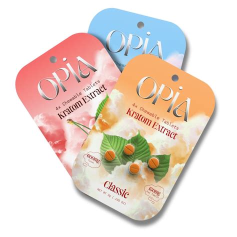 Opia Kratom Extract Tablets 150mg 4 Count Three Flavors