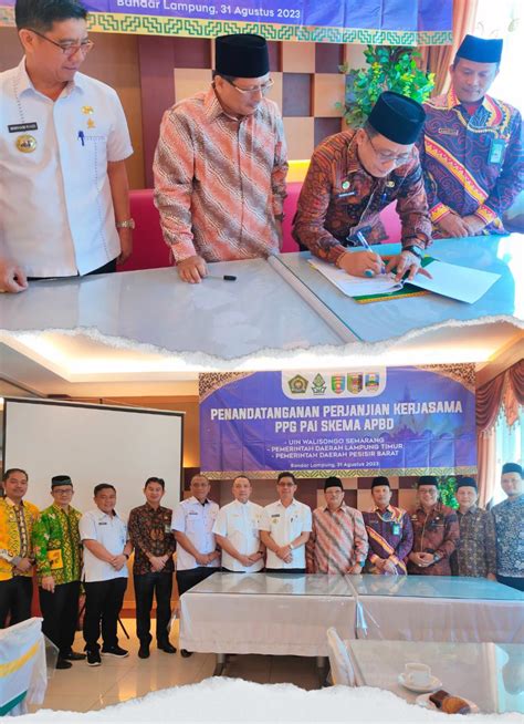 Kepala Kantor Kemenag Lamtim Tanda Tangani Mou Ppg Pai Bersama Uin