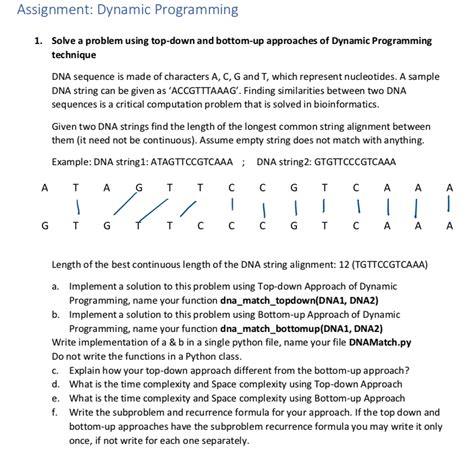 solved assignment dynamic programming 1 solve a problem