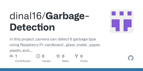 Github Dinal16garbage Detection In This Project Camera Can Detect