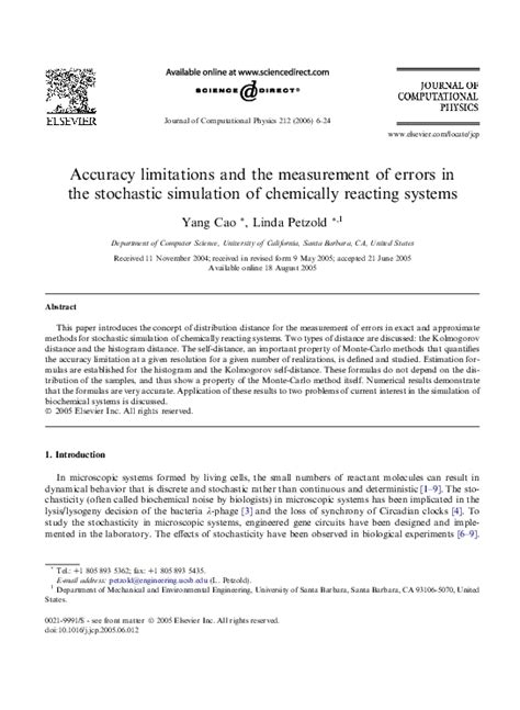 Pdf Accuracy Limitations And The Measurement Of Errors In The