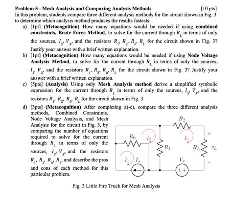 Solved 2 L L 2 Problem 5 Mesh Analysis And Comparing Chegg Com