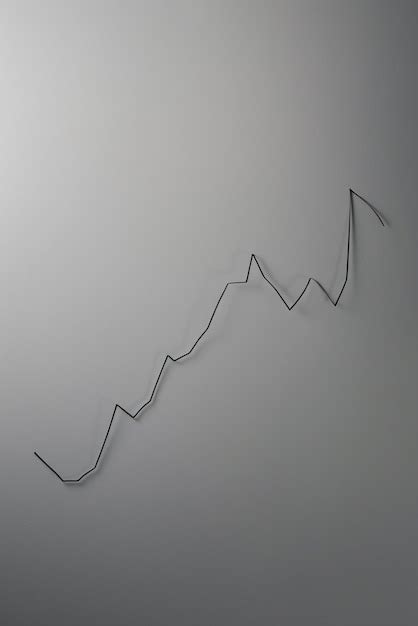 A Simple Line Graph Representing Steady Growth On A Muted Gray Backdrop Premium Ai Generated Image