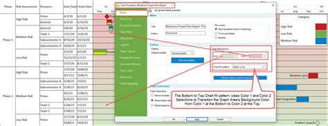 zebra striping for rows and swimlanes for onepager express for version