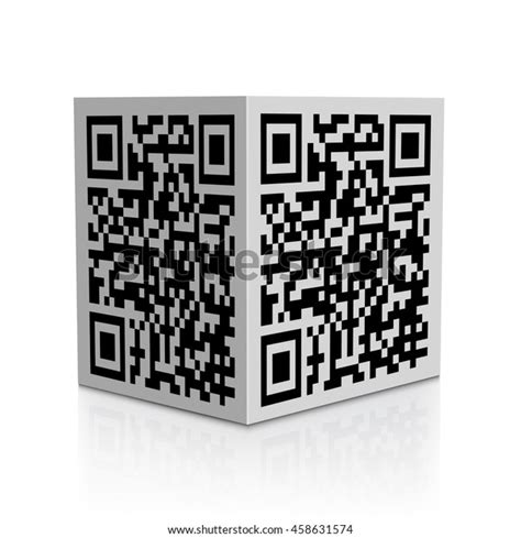 Qr Code On Cube Isolated On Stock Vector Royalty Free Shutterstock