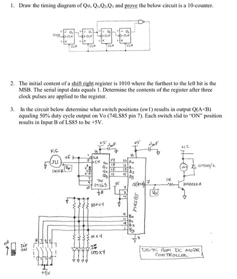 Solved 1 Draw The Timing Diagram Of Qo Qiq2q3 And Prove