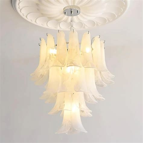 White Glass Ceiling Lamp Aptdeco