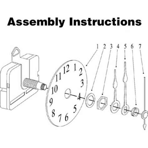 White Hands Quartz Clock Movement Pcboardca