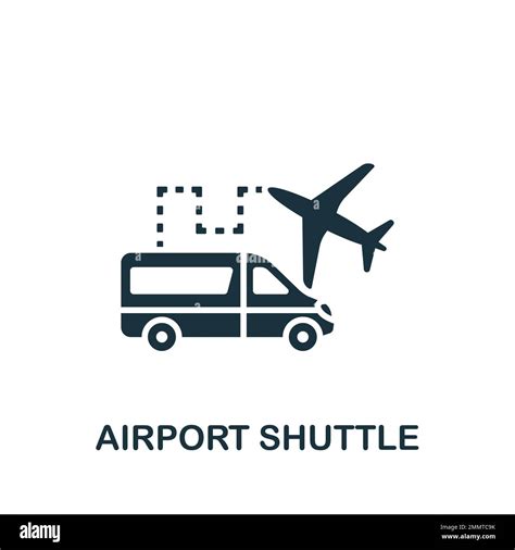 Airport Shuttle Icon Monochrome Simple Sign From Airport Elements Collection Airport Shuttle