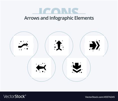 Arrow Glyph Icon Pack 5 Icon Design Fast Forward Vector Image