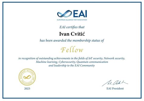 Ivan Cvitić On Linkedin Eai Fellowship Cybersecurity Quantumcommunication Innovation