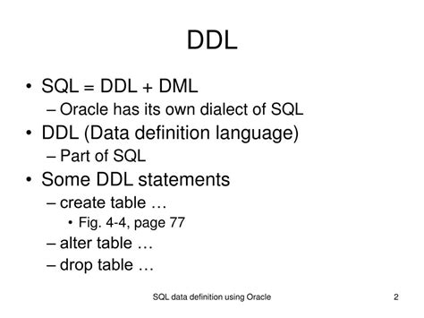 Ppt Sql Data Definition Powerpoint Presentation Free Download Id