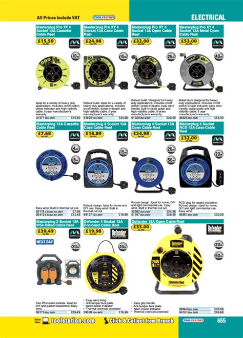 Masterplug Pro XT Socket A Metal Open Cable Reel M V