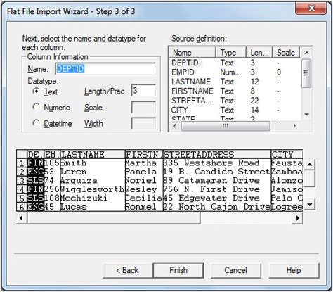 8 Flat File Import Wizard Step 3 Of 3 Will Appears