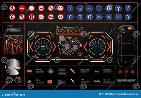 Set Of Modern Head Up Display And Elements For It Futuristic User Interface HUD UI Stock