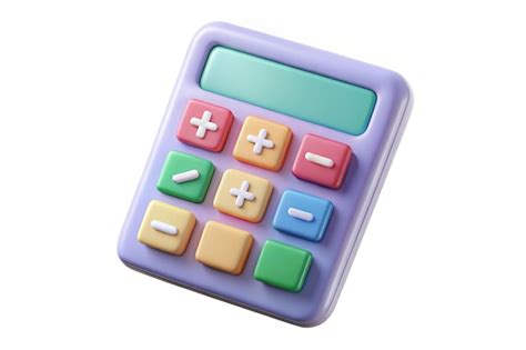 3d Illustration Of Calculator Math Equipment Addition Subtraction Multiply Division Abstract