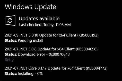 Cant Install Net Framework Updates Microsoft Community