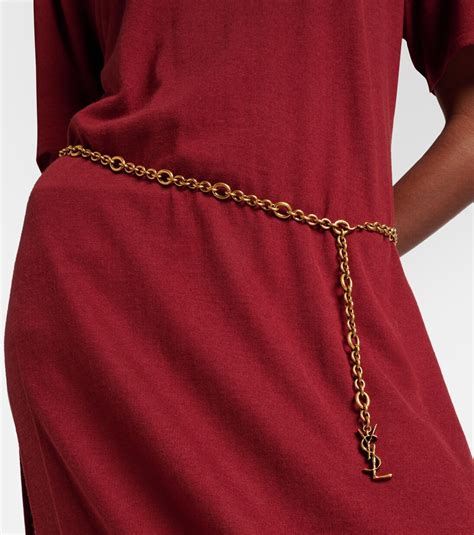 Cassandre Chain Belt In Gold Saint Laurent Mytheresa