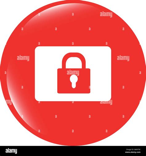 Vector Closed Padlock Icon Web Sign Isolated On White Stock Vector Image Art Alamy