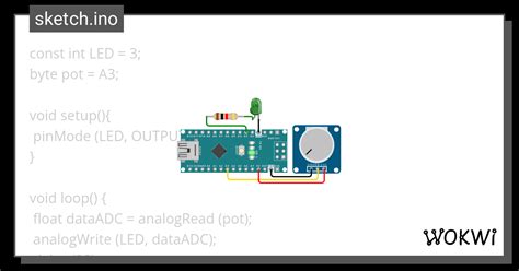 ADC LED Wokwi ESP32 STM32 Arduino Simulator