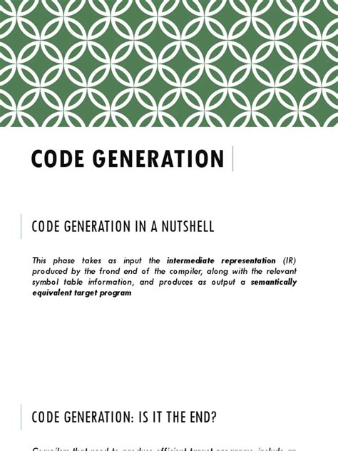 01 Issues With The Code Generator Download Free Pdf Instruction Set