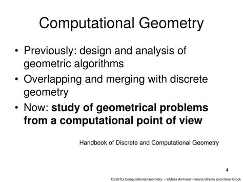 PPT CS691G Computational Geometry PowerPoint Presentation Free