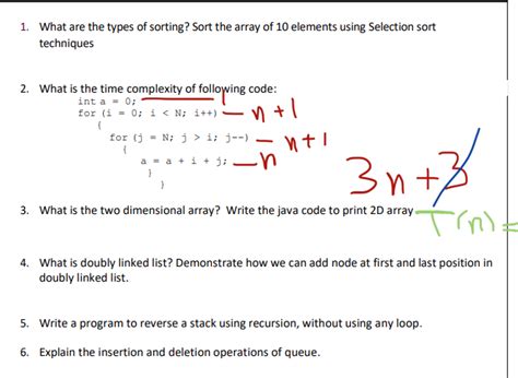 Solved 1 What Are The Types Of Sorting Sort The Array Of