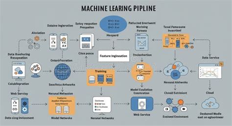 Flowchart Titled Machine Learing Pipline Illustrates A Machine Learning Model Stock