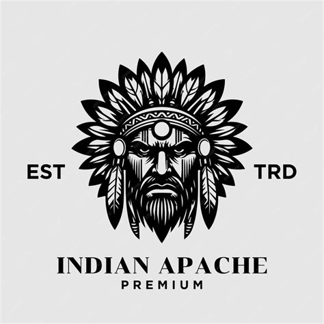 Premium Vector Indian Apache Tribe Logo Icon Design