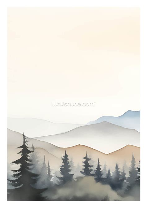 Soft Landscape I Prints And Poster Wallsauce Uk