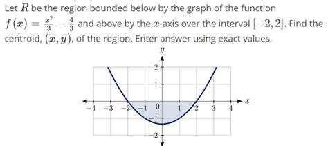 Let R Be The Region Bounded Below By The Graph Of The Function Fx
