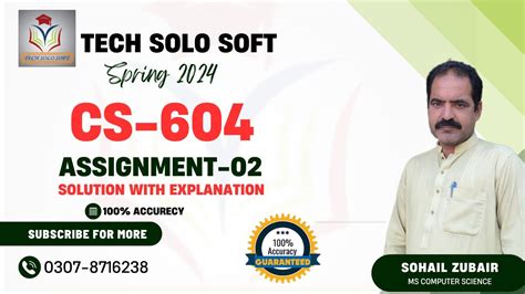 CS604 Assignment 2 Solution Spring 2024 CS604 Assignment 2024 By Sohail Zubair YouTube