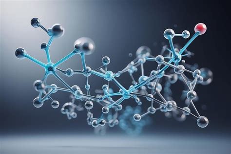 premium photo molecular modeling 3d simulation in medical hitech