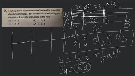 A Particle Moves With Constant Acceleration For 6 Seconds After Starting