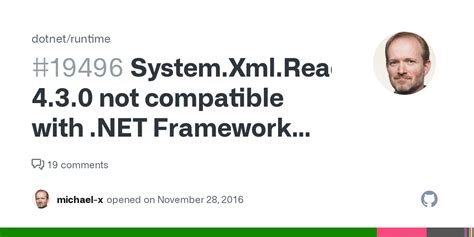 Systemxmlreaderwriter 430 Not Compatible With Net Framework 46