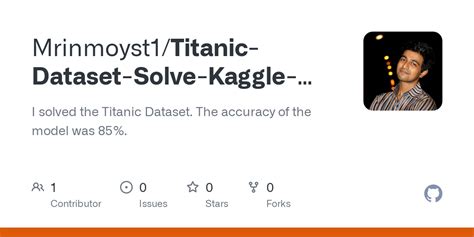GitHub Mrinmoyst Titanic Dataset Solve Kaggle Titanic Dataset I Solved The Titanic Dataset