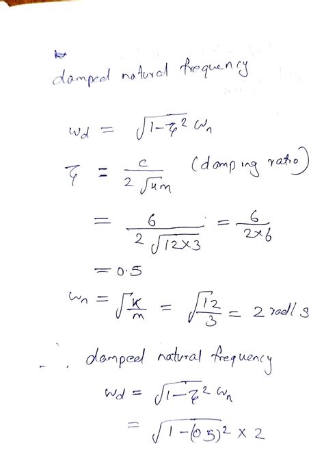 [solved] The Equation Of Motion For Small Angle Damped Course Hero
